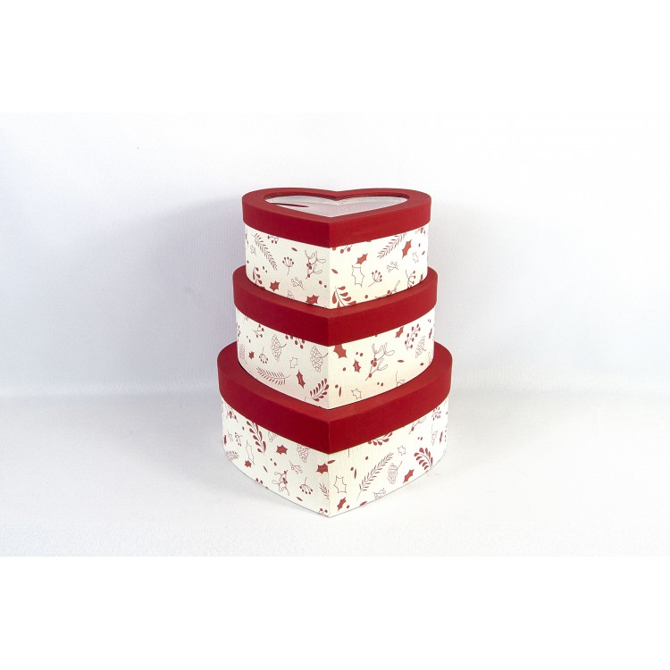 BOITE EN CARTON FORME CŒUR AVEC FENÊTRE